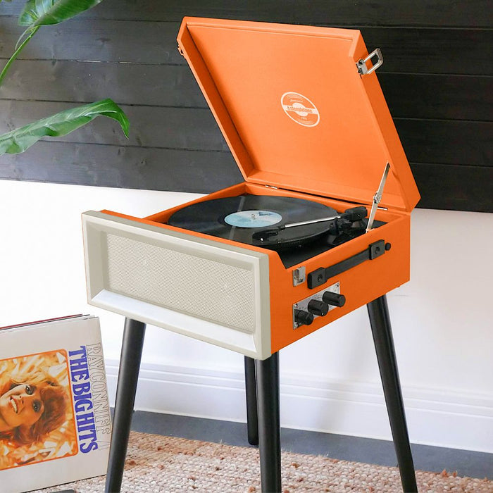 SRP1R XP Retro Record Player with Legs - Orange – Steepletone UK LTD